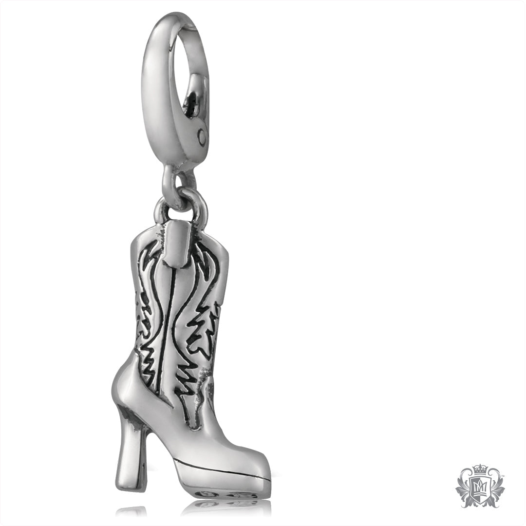 Cowgirl Boot Charm | Sterling Silver Dangling – Metalsmiths Sterling