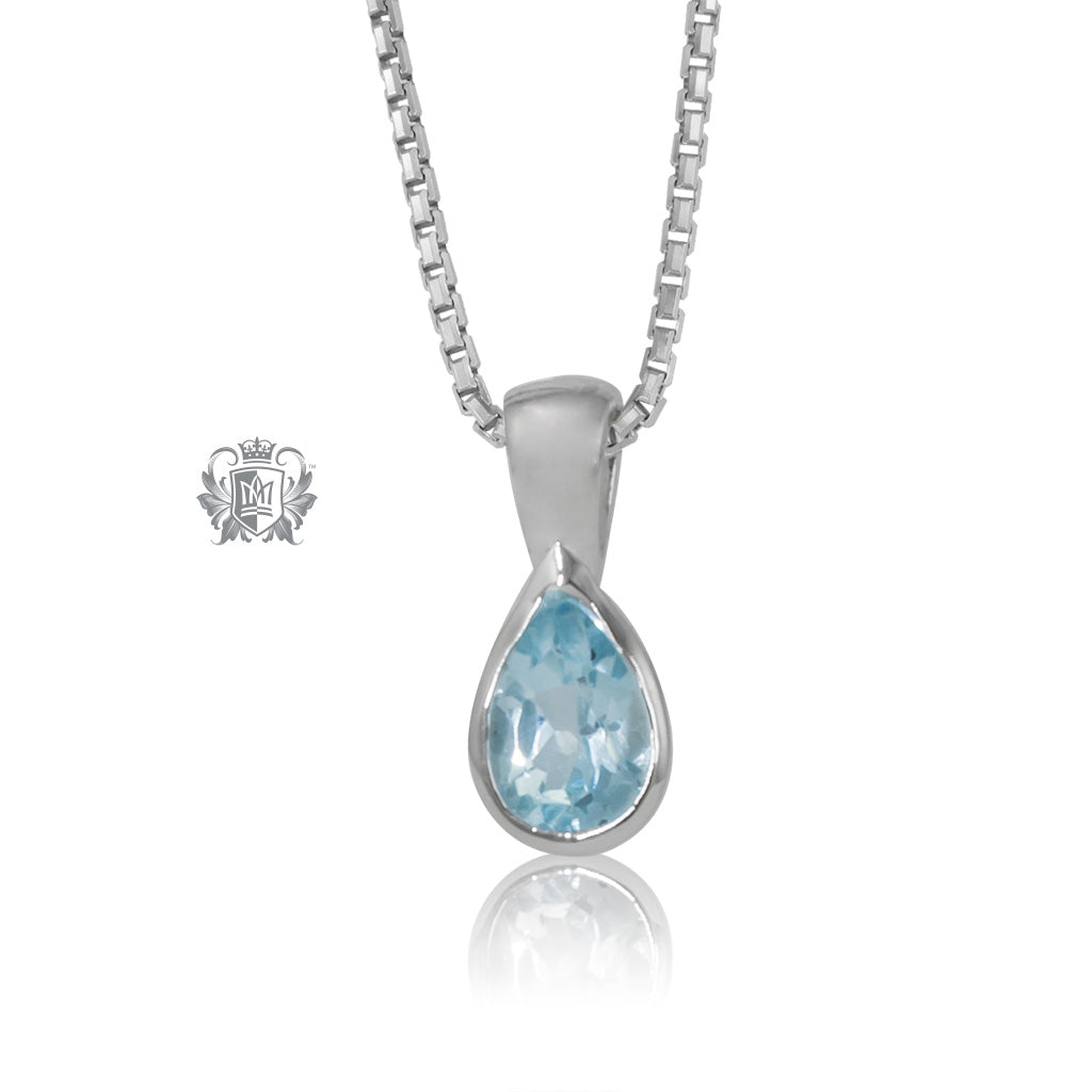 Pear Shape Pendant | Garnet Peridot Pink Cubic Amethyst – Metalsmiths ...