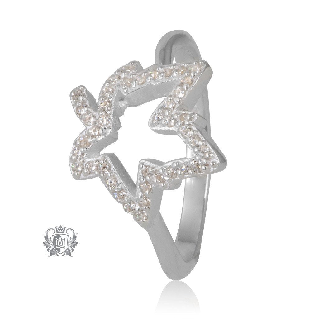 Sparkling Maple Leaf Ring – Metalsmiths Sterling