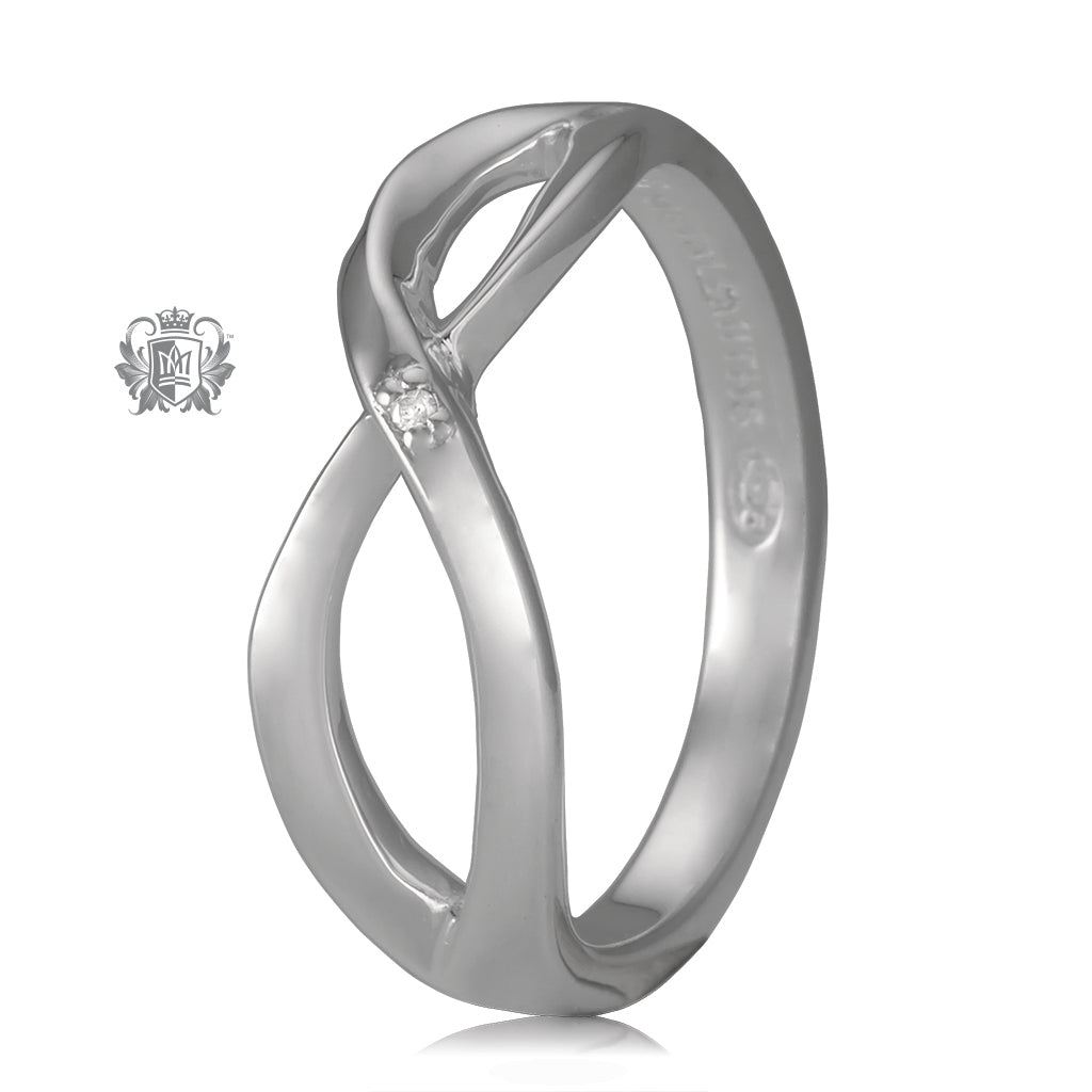 Dual Twist Diamond Ring – Metalsmiths Sterling