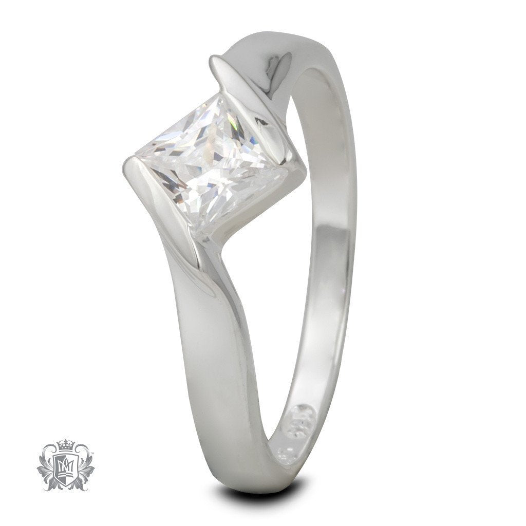 Offset Channel Ring | Sterling Silver Amethyst Gemstone – Metalsmiths ...