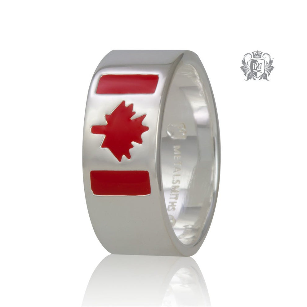 Canadian Flag Ring (His) – Metalsmiths Sterling