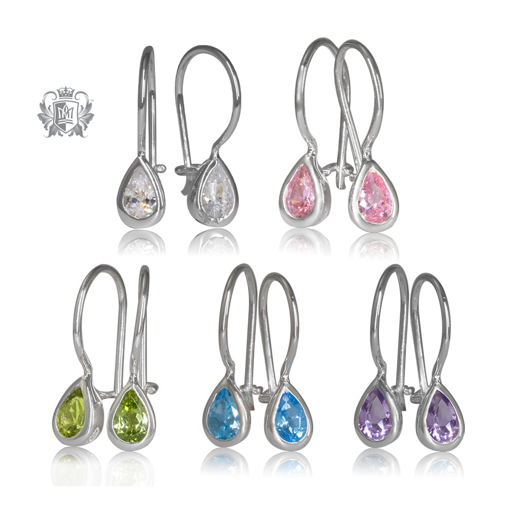 Pear Hangers | Amethyst Blue Topaz Citrine Peridot Pink – Metalsmiths ...
